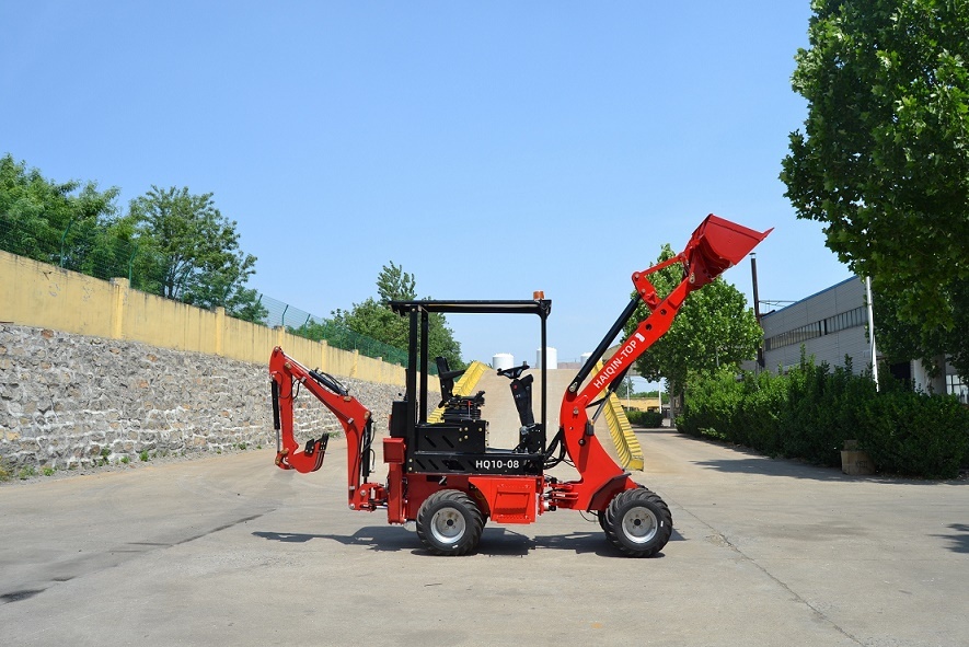 New Mini Backhoe Loader HQ10-08 with CE, mini backhoe with Euro 5 engine